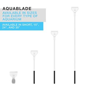 Continuum Aquatics AquaBlade M - Short Stainless Steel Aquarium Scraper to Clean Aquarium Tank,White