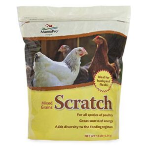 manna pro ultimate scratch chicken feed | nutrient rich chicken treat | 10 lb chicken scratch