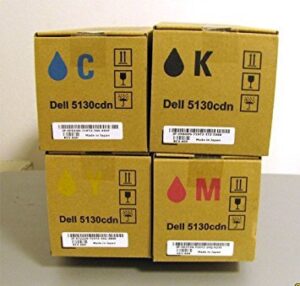 genuine dell 5130cdn high capacity toner cmyk set for dell 5130cdn printer