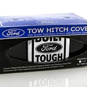 Ford Built Tough Metal Trailer Tow Hitch Cover Plug Emblem