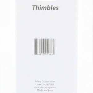 Allary Craft & Sew ASSORTED THIMBLES Pack Small, Medium & Large Sizes (1 of Each Size) (NICKEL PLATED Metal Thimbles)