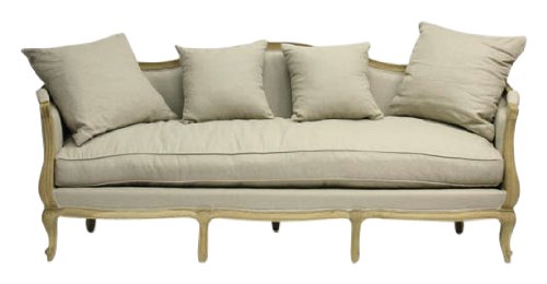 Zentique Maison Sofa Natural Oak Natural Linen