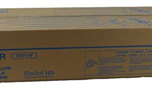 Konica Minolta TN-711Y A3VU230 Bizhub C654 C754 Toner Cartridge (Yellow) in Retail Packaging