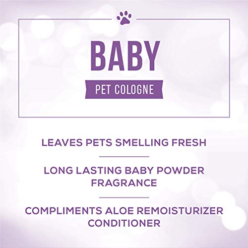 Nature's Specialties Baby Powder Scented Dog Cologne for Pets, Natural Choice for Professional Groomers, Ready to Use Perfume, Finishing Spray, Made in USA, 8 oz