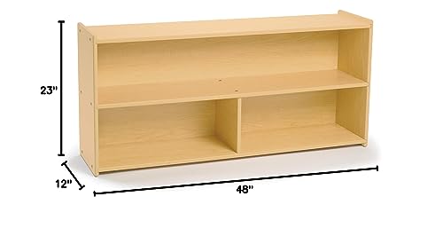 Children's Factory, ANG7148, Angeles Value Line Toddler 2-Shelf Storage, 24"H, Kids Classroom Organizer, Playroom, Daycare and Preschool Bookshelves