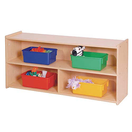 Children's Factory, ANG7148, Angeles Value Line Toddler 2-Shelf Storage, 24"H, Kids Classroom Organizer, Playroom, Daycare and Preschool Bookshelves