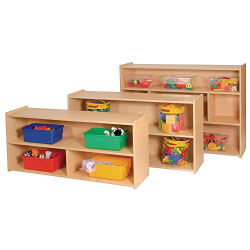 Children's Factory, ANG7148, Angeles Value Line Toddler 2-Shelf Storage, 24"H, Kids Classroom Organizer, Playroom, Daycare and Preschool Bookshelves