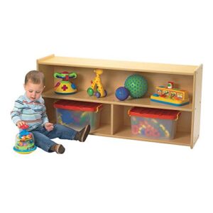 Children's Factory, ANG7148, Angeles Value Line Toddler 2-Shelf Storage, 24"H, Kids Classroom Organizer, Playroom, Daycare and Preschool Bookshelves