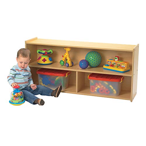 Children's Factory, ANG7148, Angeles Value Line Toddler 2-Shelf Storage, 24"H, Kids Classroom Organizer, Playroom, Daycare and Preschool Bookshelves