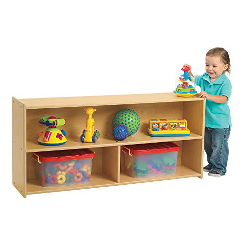 Children's Factory, ANG7148, Angeles Value Line Toddler 2-Shelf Storage, 24"H, Kids Classroom Organizer, Playroom, Daycare and Preschool Bookshelves