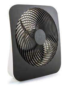 treva 10-inch portable fan, powered by battery and/or ac adapter - desk fan air circulating with 2 cooling speeds, personal fan and travel fan for all your needs