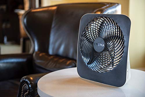 Treva 10-Inch Portable Fan, Powered by Battery and/or AC Adapter - Desk Fan Air Circulating with 2 Cooling Speeds, Personal Fan and Travel Fan for all your needs