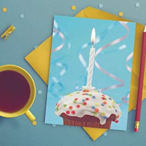 Note Card Cafe Happy Birthday Card Assortment with Yellow Envelopes | 144 Pack | 6 It's Your Birthday Designs | Blank Inside, Glossy Finish | Bulk Set for Greeting Cards, Occasions, Birthdays