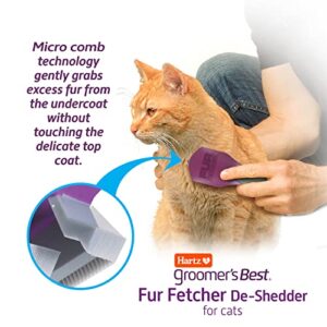 Hartz Groomer's Best Fur Fetcher De-Shedder Cat Brush,Black