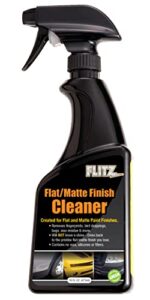 flitz fm 11506 flat matte finish cleaner, 16 oz. spray bottle , black