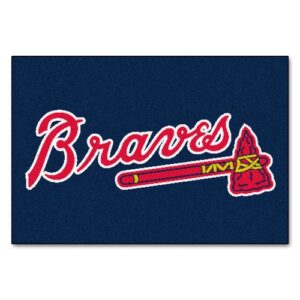 mlb - atlanta braves rug - 19in. x 30in.