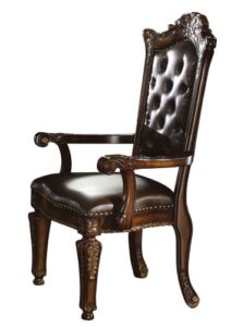 acme vendome arm chair, cherry finish, set of 2