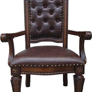 ACME Vendome Arm Chair, Cherry Finish, Set of 2