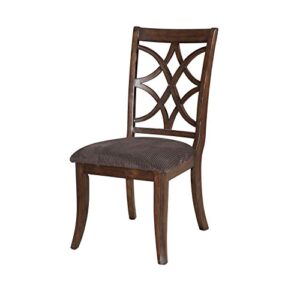 acme keenan side chair, walnut finish, set of 2