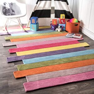 nuloom hand tufted pantone area rug, 5' x 8', multi