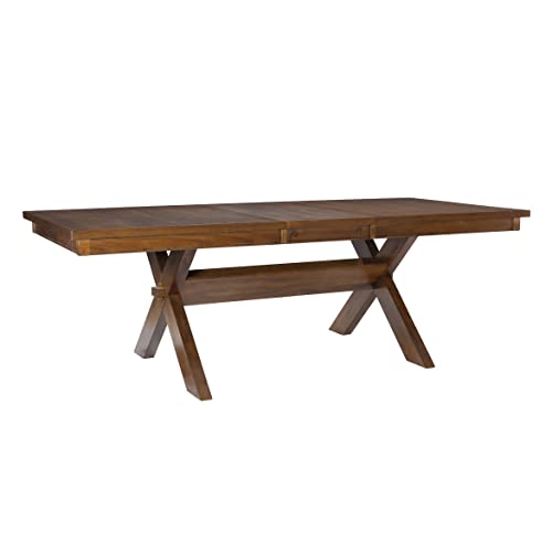 Powell Kraven Dining Table, Dark Hazelnut Finish