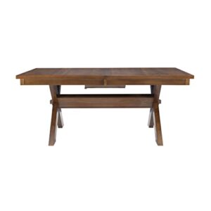 Powell Kraven Dining Table, Dark Hazelnut Finish