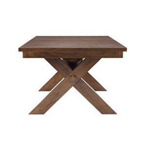 Powell Kraven Dining Table, Dark Hazelnut Finish