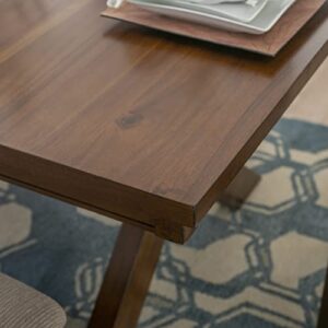 Powell Kraven Dining Table, Dark Hazelnut Finish