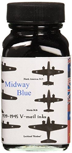 Noodler's Ink Fountain Pen Bottled Ink, 3oz, VMail Midway Blue