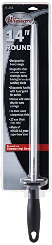 WINCO Premium Round Sharpening Steel, 14-Inch