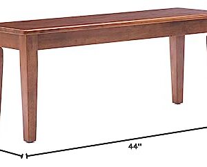 Boraam Shaker Bench, Walnut