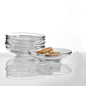 Pasabahce Premium Clear Glass Plate Saucers Set of 6, Safe in Microwave, Great for Servicing Cookies, Snacks, Fruits, Coffee, and Tea Cups, Housewarming Idea