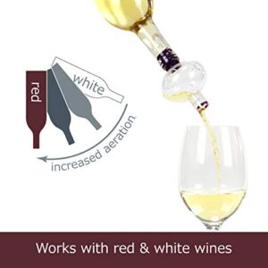 Soireehome - In Bottle Wine Aerator - For Red Wine, White Wine, And Rose Wine! - Made Of Glass, Makes Your Wine Taste Better