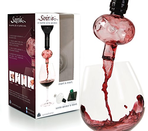 Soireehome - In Bottle Wine Aerator - For Red Wine, White Wine, And Rose Wine! - Made Of Glass, Makes Your Wine Taste Better