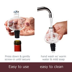 Soireehome - In Bottle Wine Aerator - For Red Wine, White Wine, And Rose Wine! - Made Of Glass, Makes Your Wine Taste Better