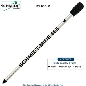 Schmidt 635M Single Black Refill for Swarovski Pen with Plastic Refill Holder