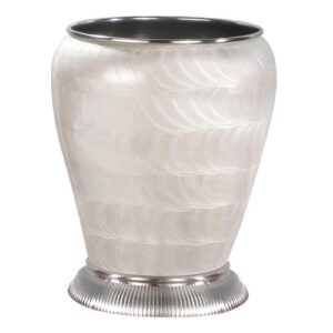 nu steel wastebasket, satin nickel