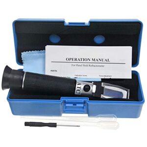 professional automatic temperature compensation salinity refractometer for aquariums, marine monitoring, saltwater testing.dual sacle: 0-100ppt & 1.000-1.070 specific gravity