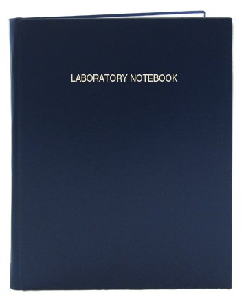 BookFactory Lab Notebook/Laboratory Notebook - 96 Pages (.25" Grid Format) 8 7/8" x 11 1/4", Blue Cover, Smyth Sewn Hardbound (LIRPE-096-LGR-A-LBT1-R)