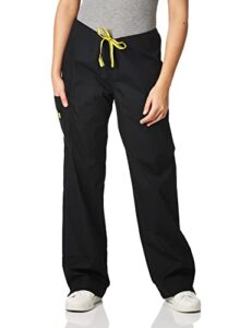 wonderwink women's origins sierra scrub pant, black, medium