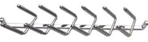 wall mount stationary tie rack, chrome 12"