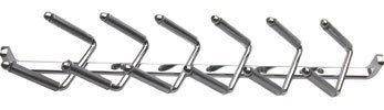 Wall Mount Stationary Tie Rack, Chrome 12"