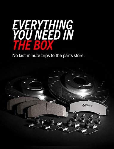 Power Stop K4033-36 Front and Rear Z36 Truck & Tow Brake Kit, Carbon Fiber Ceramic Brake Pads and Drilled/Slotted Brake Rotors