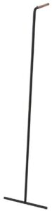 yamazaki home leaning slim hanger, space saving | steel | coat rack, one size, black