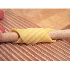 Eppicotispai Garganelli and Gnocchi Stripper with Paddle, Natural Beechwood, Brown