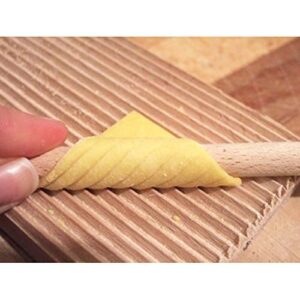 Eppicotispai Garganelli and Gnocchi Stripper with Paddle, Natural Beechwood, Brown