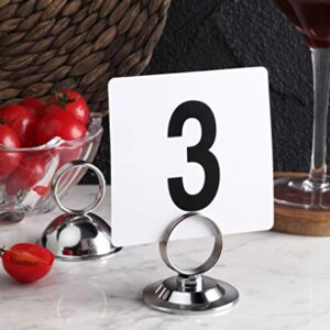 New Star Foodservice 23176 1 to 50-Double Side Plastic Table Numbers, 4 by 4 Black on, White