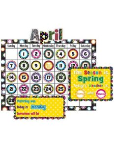 teacher created resources fancy circles calendar bulletin board (5205)