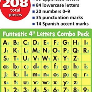 Teacher Created Resources Black & Silver Funtastic Font 4-Inch Letters Combo Pack (5343)