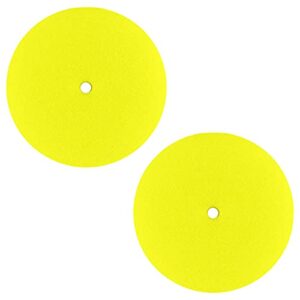 buff and shine 330g 3" x 1" yellow foam polish pad 1 pack 2 each